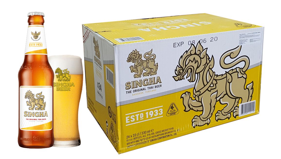 Combo 2 Thùng Bia Singha Chai 330ml - Bia Thái Lan Nhập Khẩu